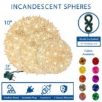 Christmas Lights | Novelty LightsClear 6" Starlight Sphere 50 Light ...